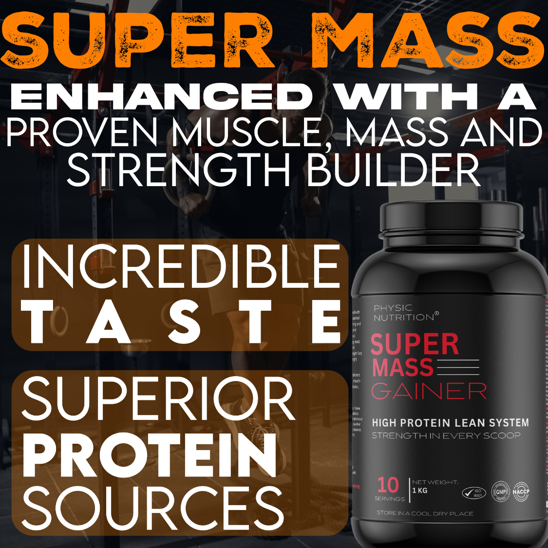 Physic Nutrition Super Mass Gainer - 3kg | Gain Muscle Mass